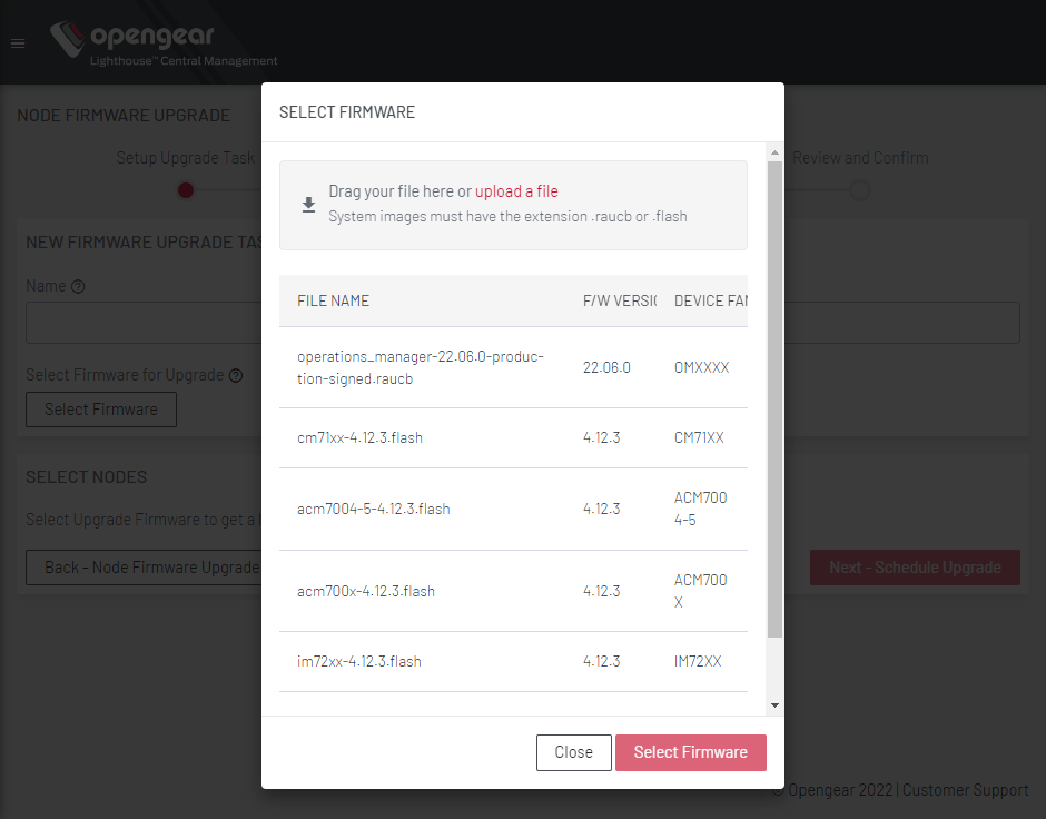 Create an upgrade task