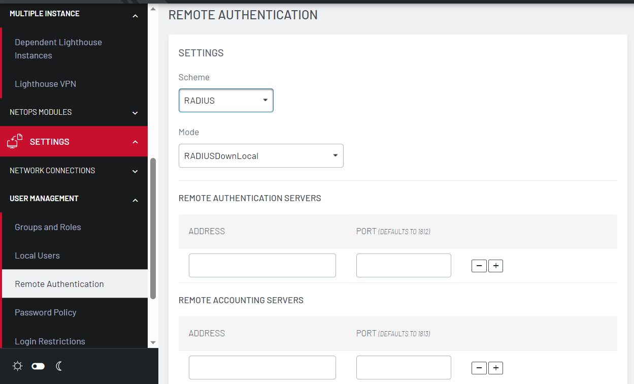 Radius Configuration