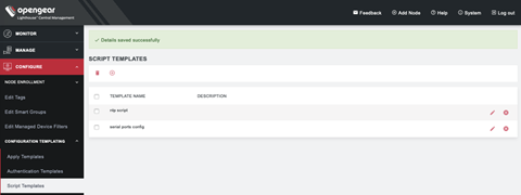 Modifying existing script templates