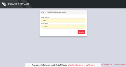 Connect to the web-management interface of a node