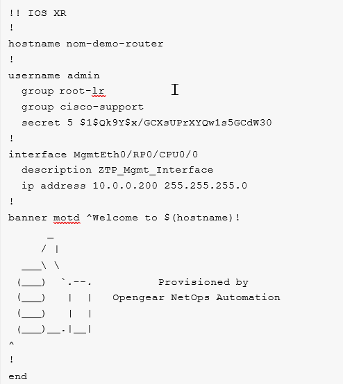 Secure Provisioning Configuration
