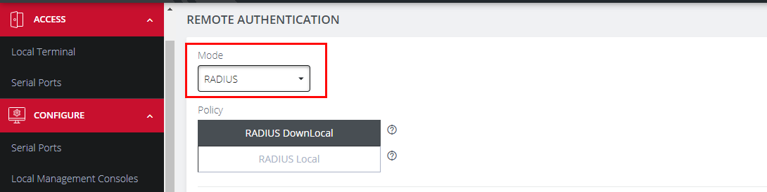 Configure RADIUS Authentication